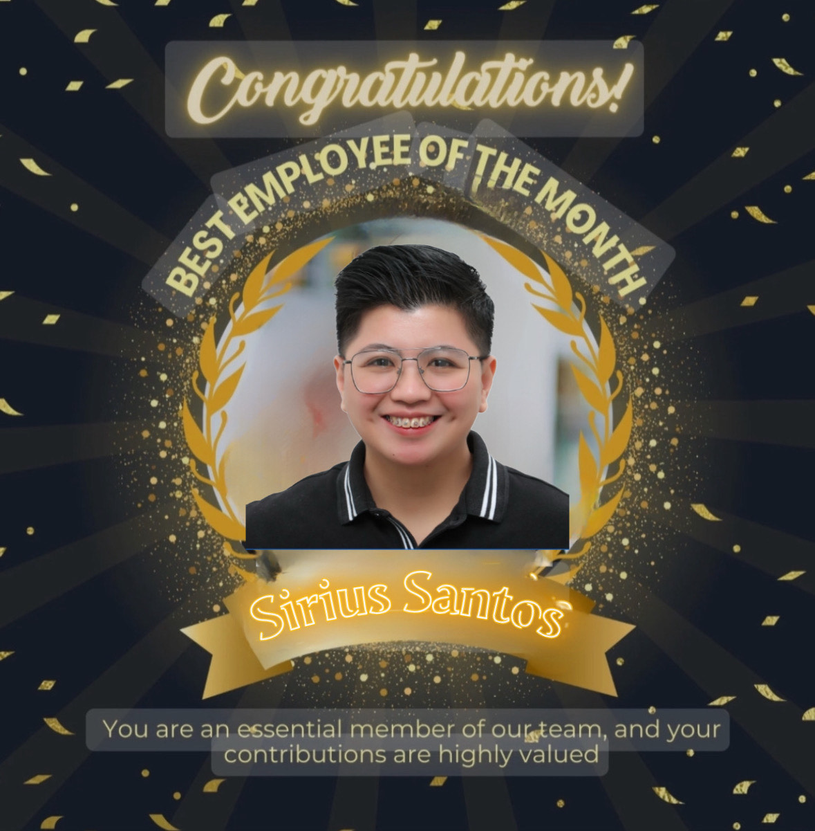 Employee of the Month: Celebrating Sirius! – Trinity Lux Co.
